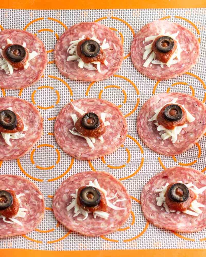 Paleo Pizza Eyeball Snacks low carb keto gluten free