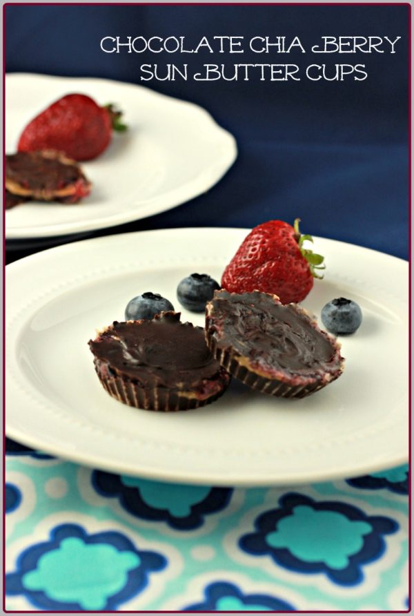 Chocolate Chia Berry Sun Butter Cups