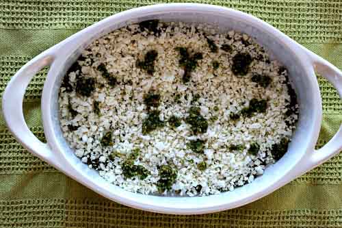 Chicken Pesto Cauliflower Rice Bake - Beauty and the Foodie