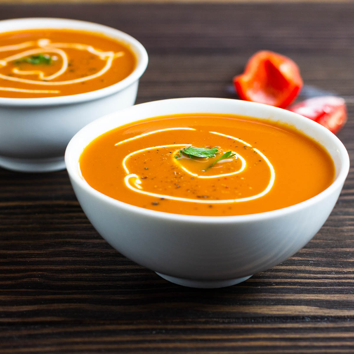 Keto Creamy Roasted Red Pepper Soup - Beauty and the Foodie