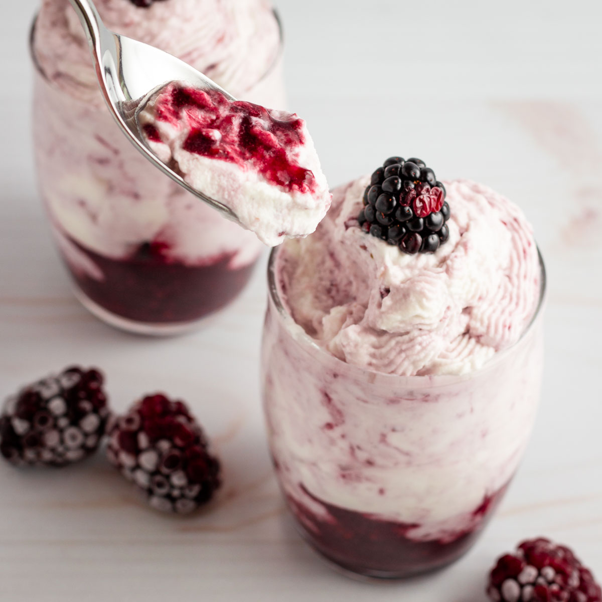 Keto Creamy Blackberry Fool - Beauty and the Foodie
