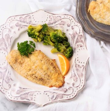 Keto Parmesan Crusted Flounder Fish - Beauty and the Foodie