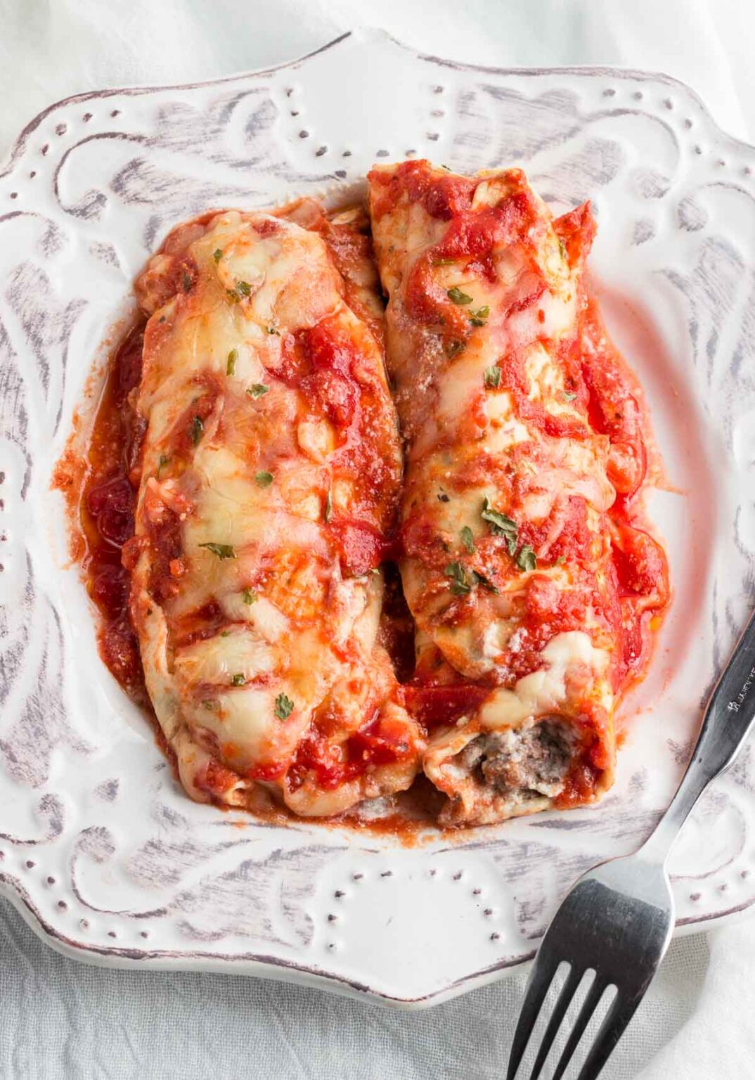 Keto Beef Cheese Manicotti - Beauty and the Foodie