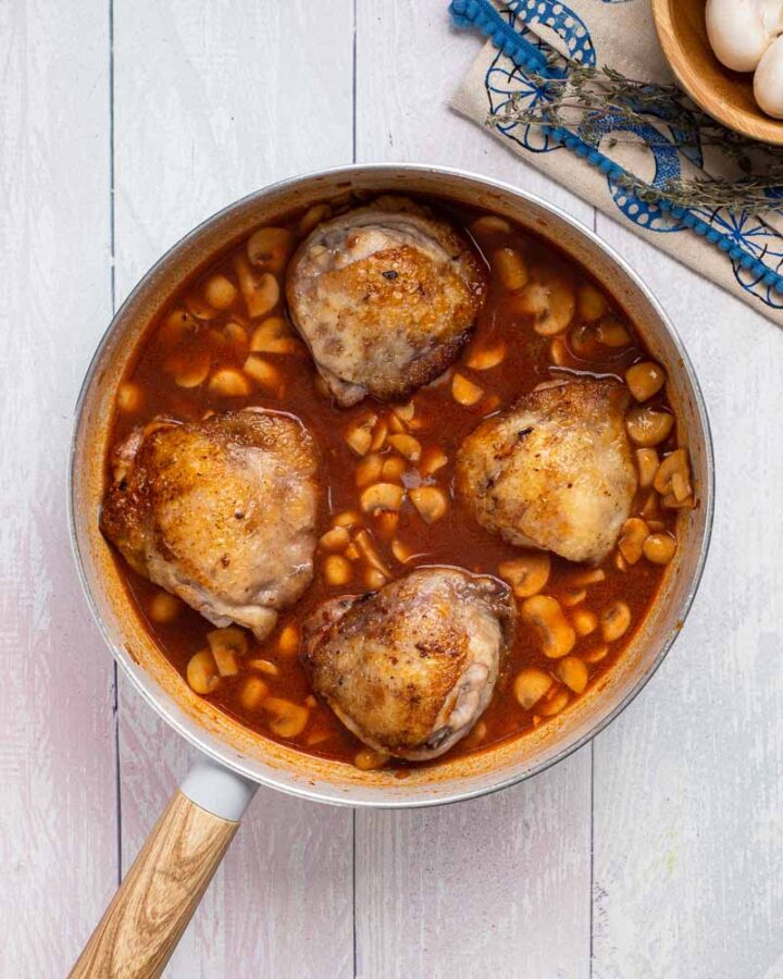 Keto Chicken Coq Au Vin - Beauty and the Foodie