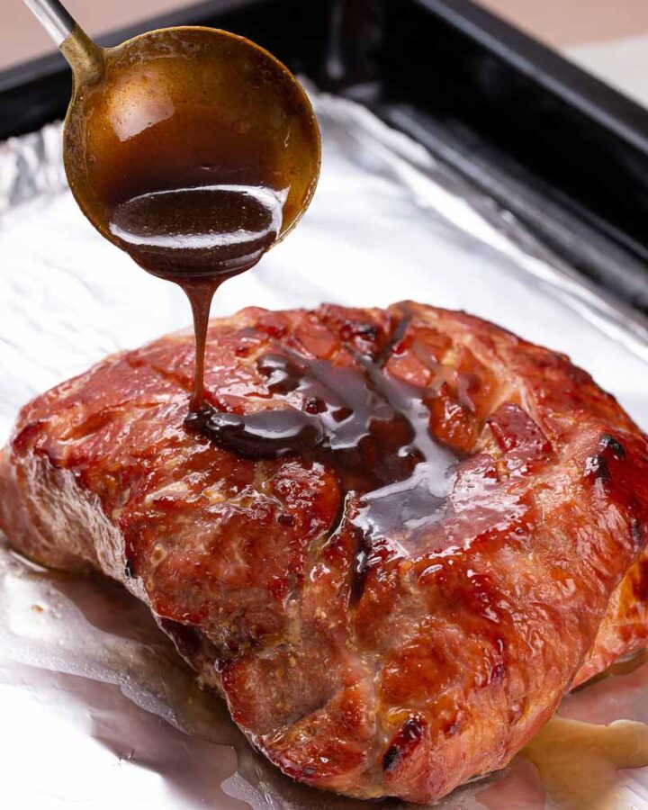 Keto Maple Cider Glazed Ham - Beauty and the Foodie