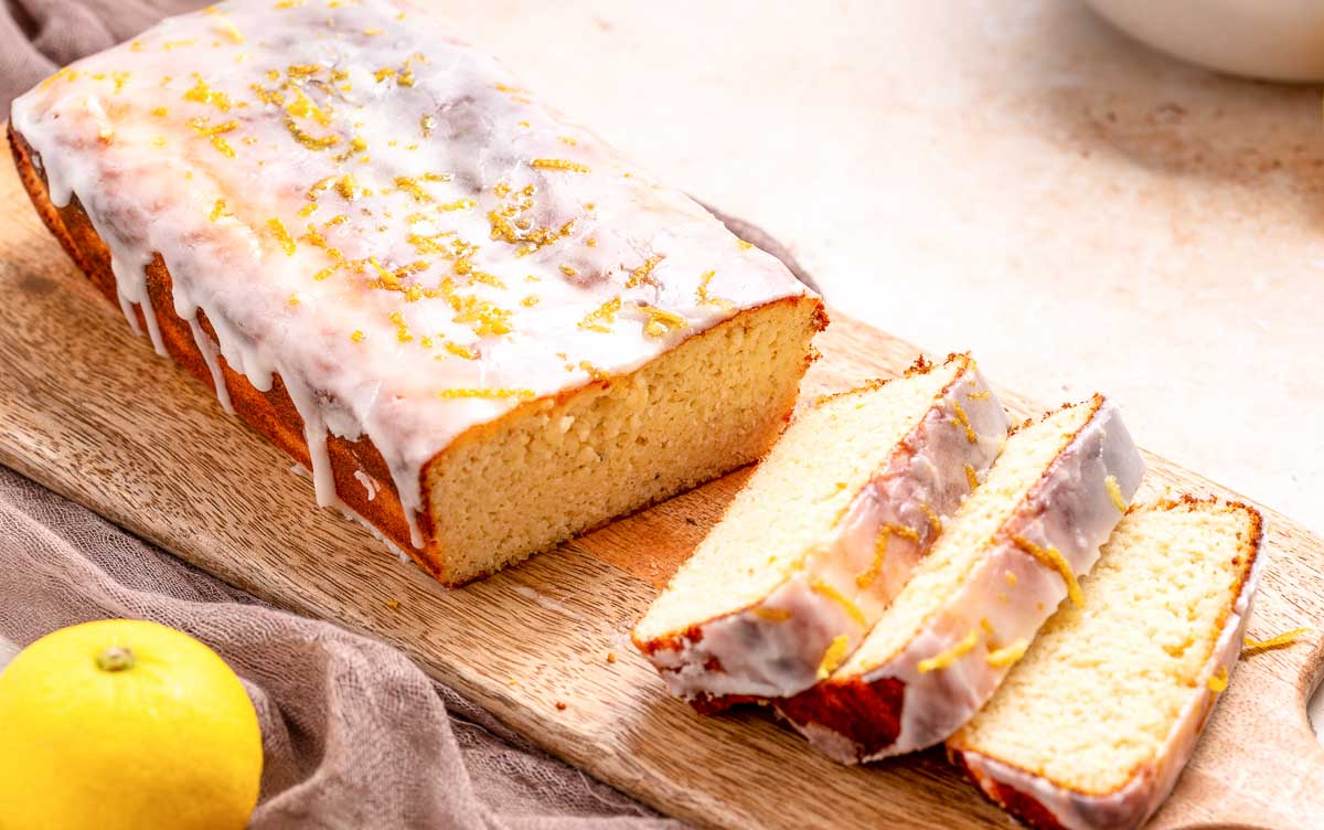 Keto Iced Lemon Loaf - Beauty and the Foodie