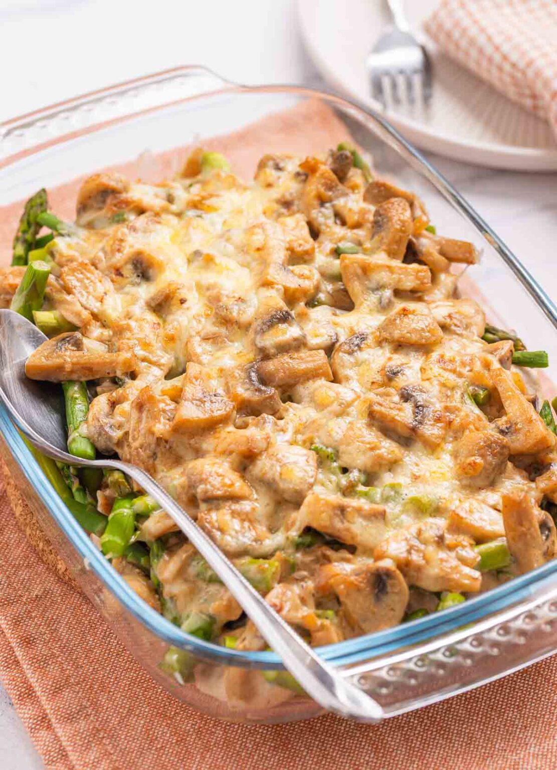 Chicken Cheesy Asparagus Casserole - Beauty and the Foodie