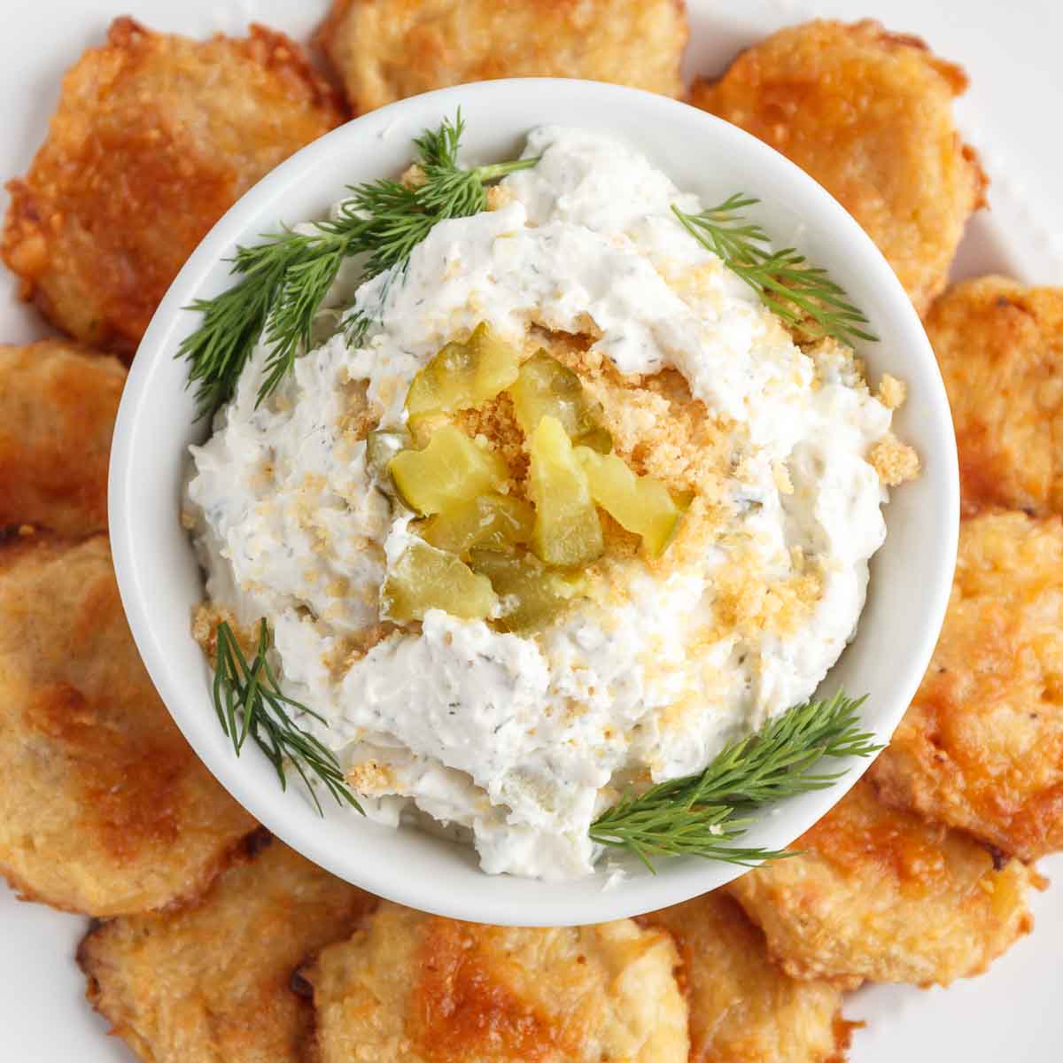 Keto Fried Pickle Dip - Beauty and the Foodie